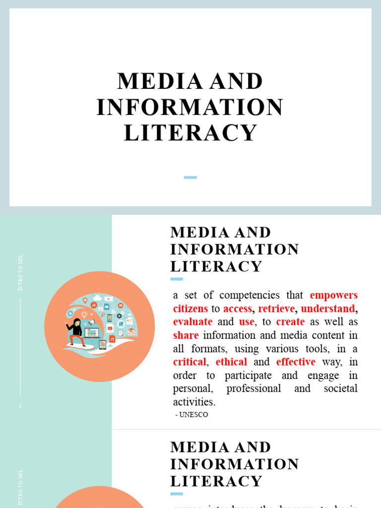 1. INTRODUCTION TO MEDIA AND INFORMATION LITERACY | PDF | Information ...