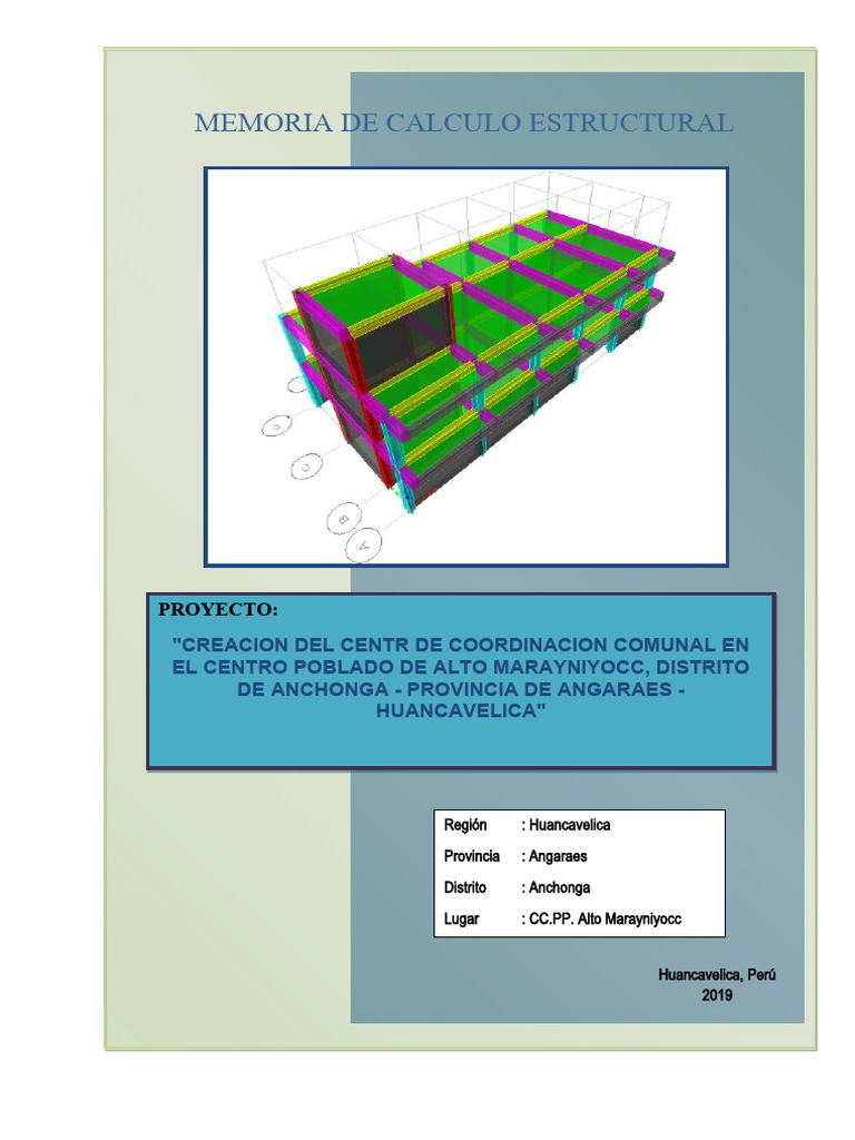 Informe Estructural - Alto Marayniyocc | PDF | Arte