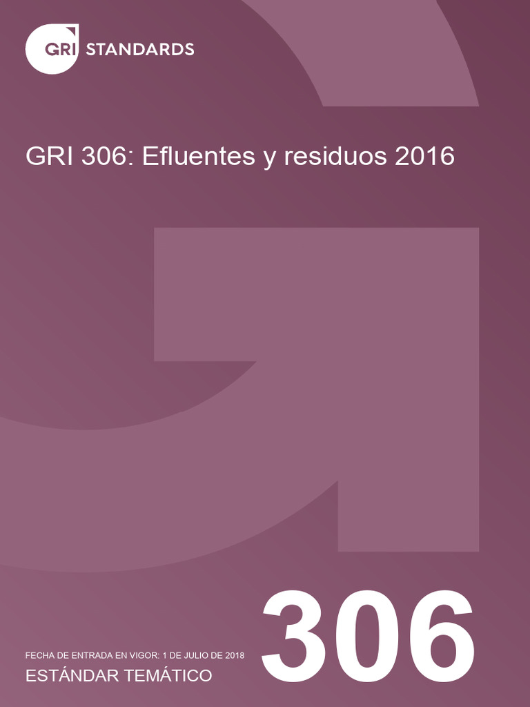 GRI 306: Efluentes y residuos 2016 | PDF | Agua | Residuos