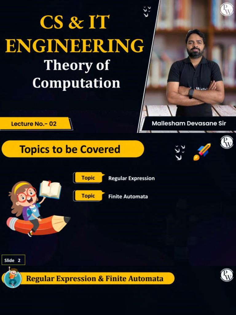Theory of Computation 02 - Class Notes | PDF Theory of Computation 02 - Class Notes | PDF