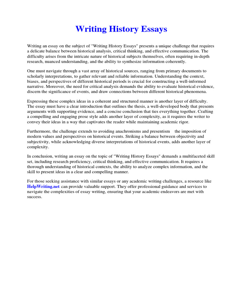 Writing History Essays | PDF | Plessy V. Ferguson | Litigation