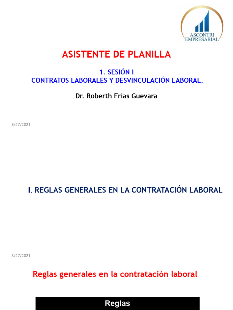 Sesion 01 | PDF | Derecho laboral | Multa (pena)