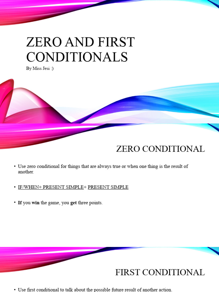 Zero & First Conditional Guide | PDF