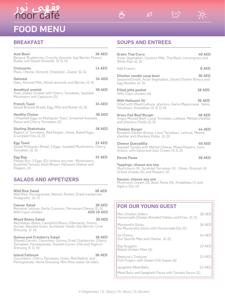 Noor Cafe New Menu en 20236480045851fb5 | PDF | Salad | Hamburgers