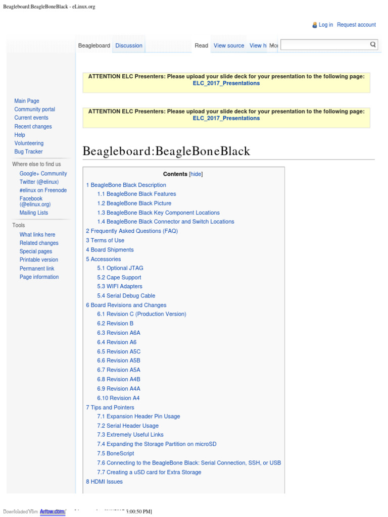 Beagleboard Beagleboneblack Elinux | PDF | Computer Architecture | Computer Hardware