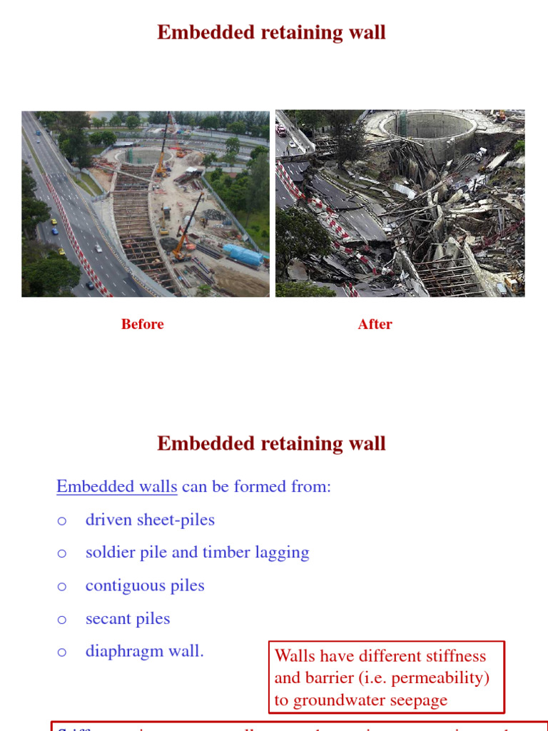 Retaining Walls - Embedded Anchored - 2021 | PDF