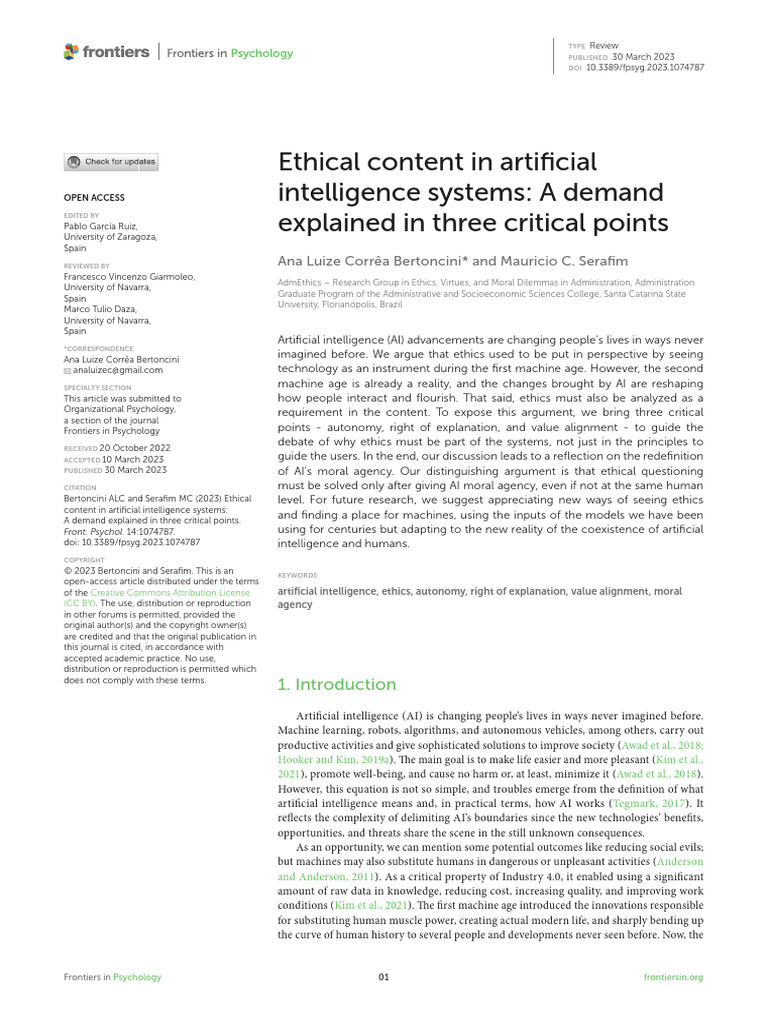 2023 Ethical Content in Artificial Intelligence Systems - A Demand ...
