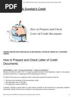 LC Document Preparation Checklist | PDF | Letter Of Credit | Financial ...