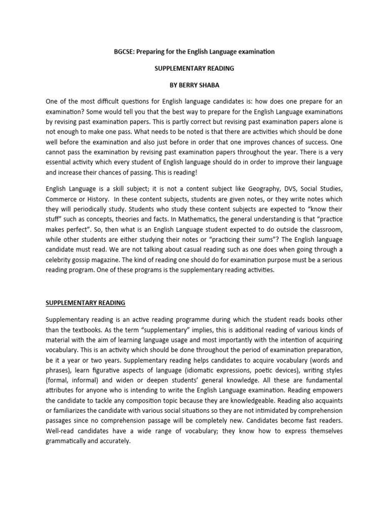 English Reading | PDF