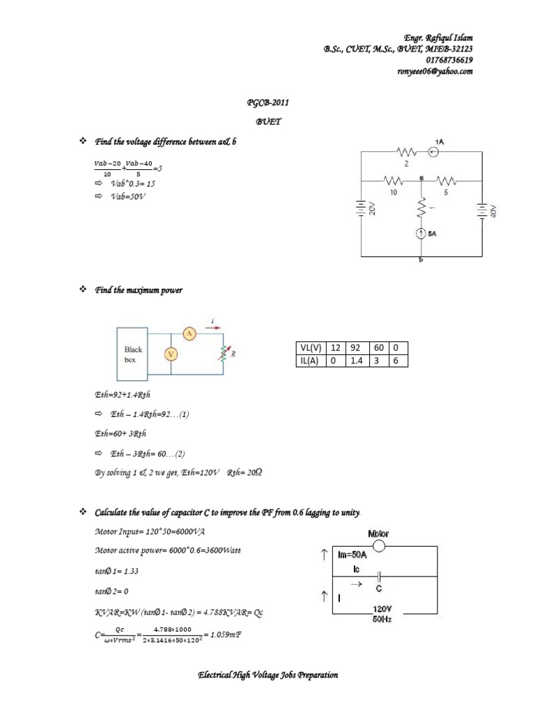 Pgcb 2011 Pdf Electrical Equipment Computer Engineering