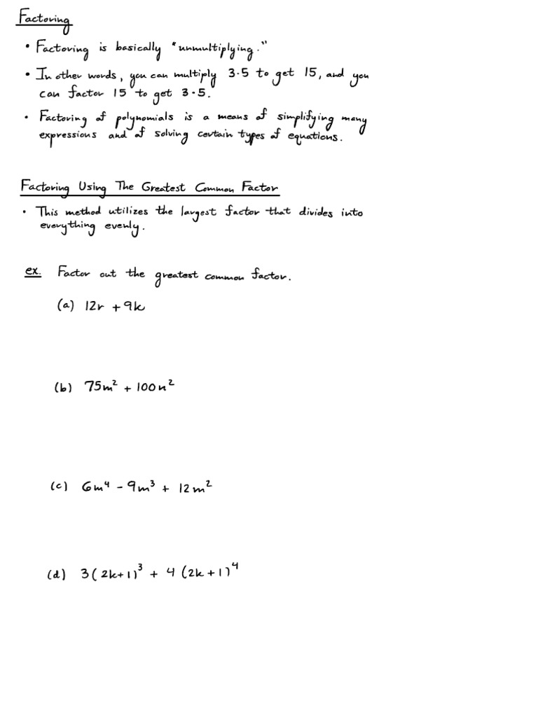Section 1.3 Factoring | PDF | Factorization | Numerical Analysis