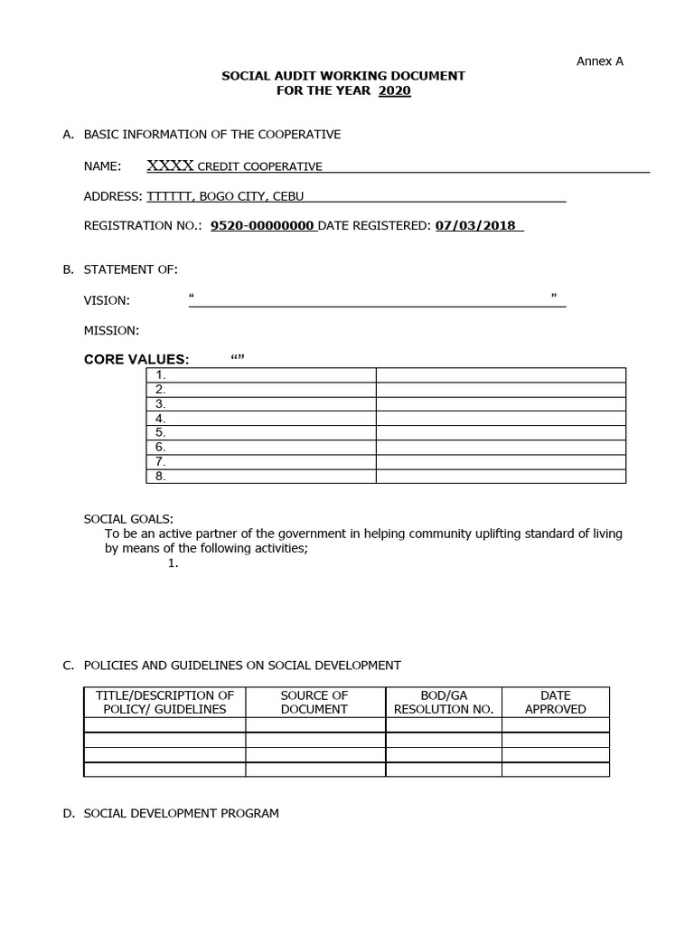Social Audit Report 2020 - 1sthalf | PDF | Internal Audit | Audit