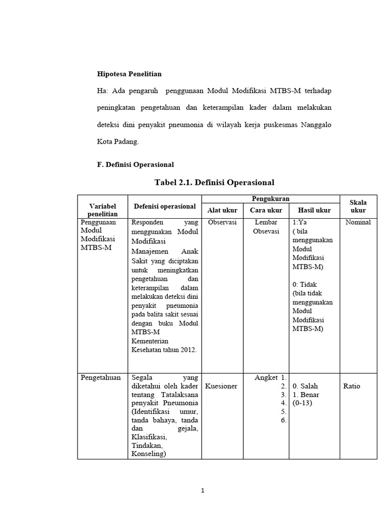 CONTOH DO & Hipotesa Penelitian | PDF