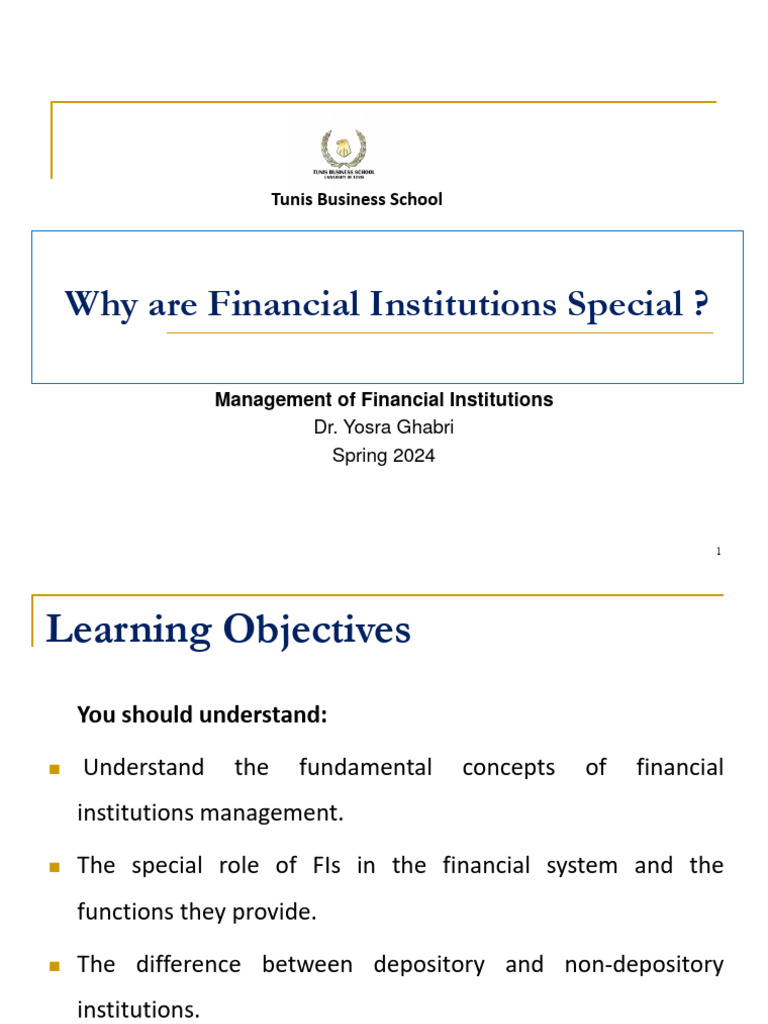 Why Are Financial Institutions Special ? | PDF | Securities (Finance ...