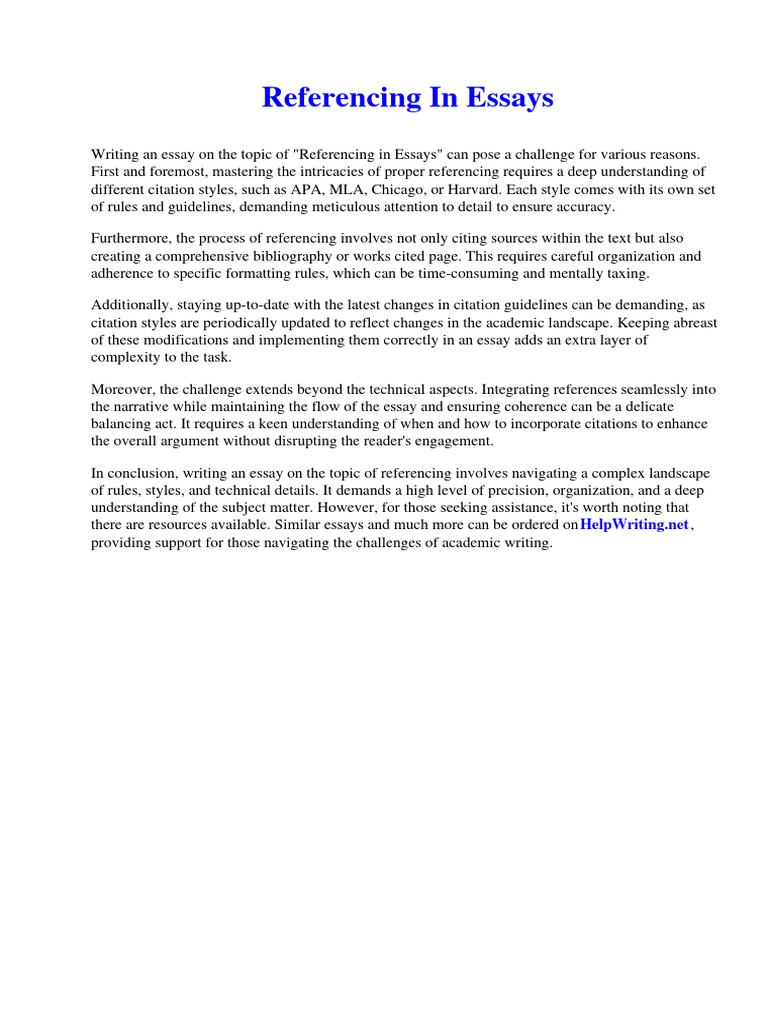 Referencing in Essays | PDF | Noah's Ark | Citation