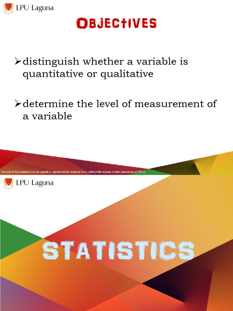1 Statistics | PDF