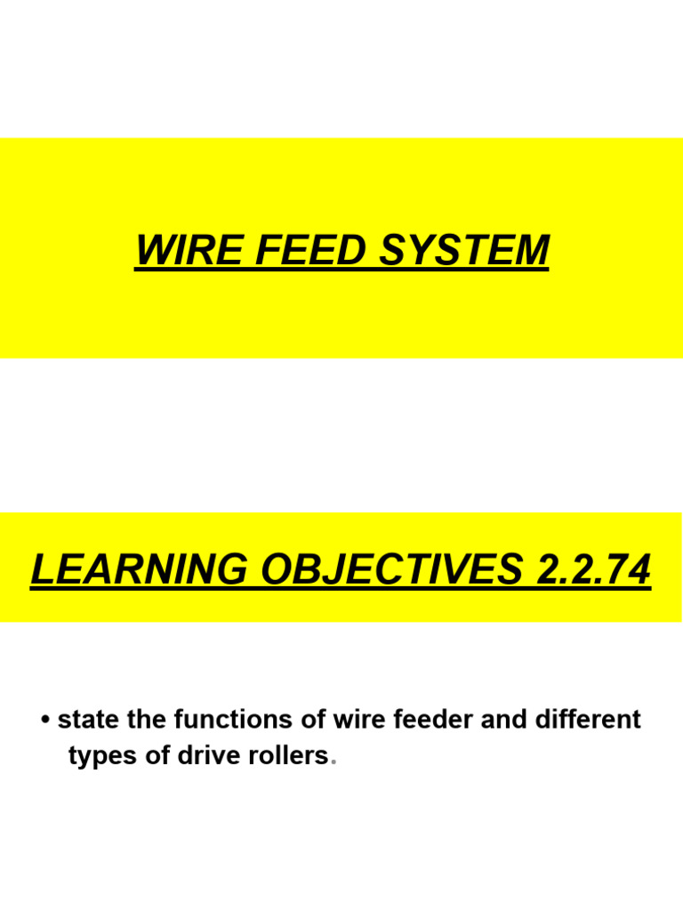Wire Feed System | PDF