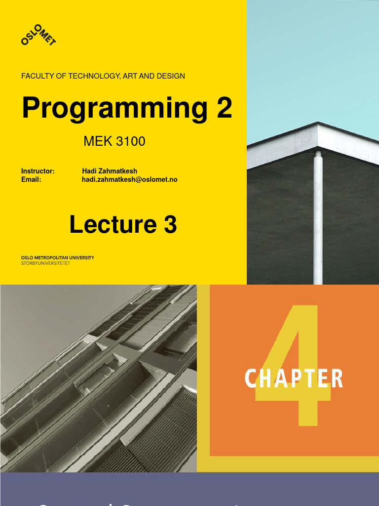 Lecture 3 - Control Structures I (Selection) | PDF | Boolean Data Type | Information Technology