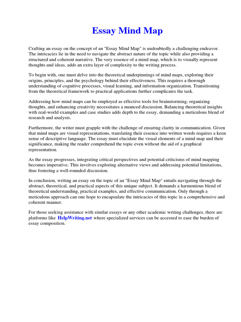 Essay Mind Map | PDF | Essays | Mind