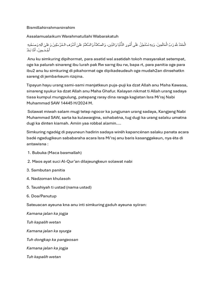 Teks MC. Rajaban | PDF