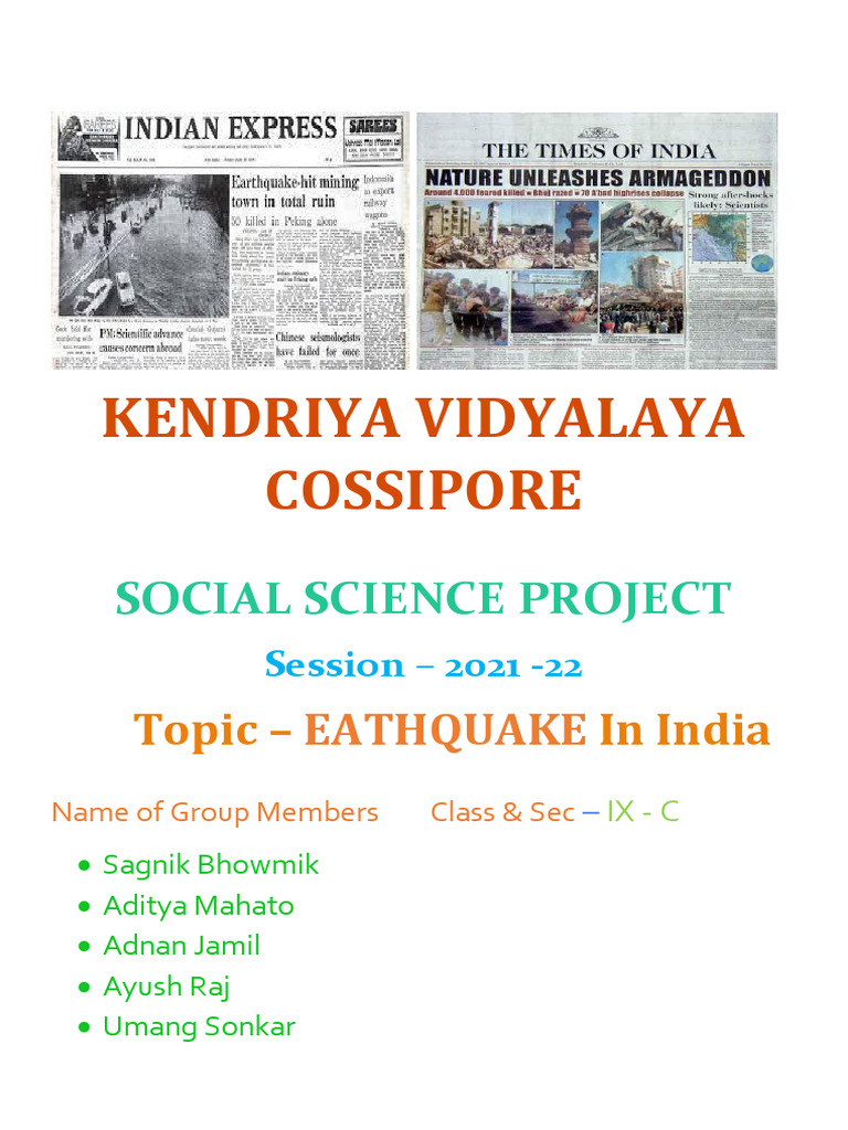 SST Main Project | PDF | Earthquakes | Plate Tectonics