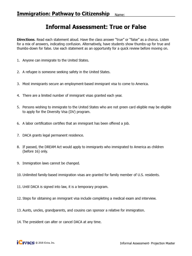 Pathway To Citizenship Questions | PDF | Cultural Globalization ...