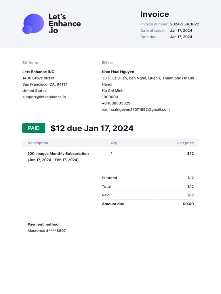 Invoice 2024 25661822 | PDF