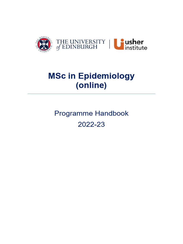 Programme Handbook 2022-23 MSC Epidemiology (22aug2022) | PDF ...