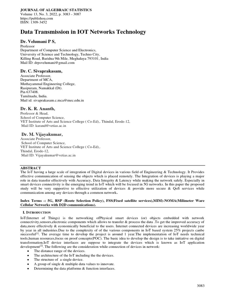 IoT Data Transmission in 5G Networks | PDF | Business