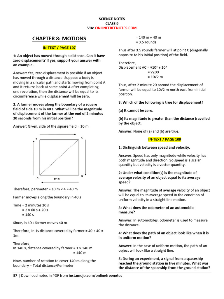 Motion | PDF | Acceleration | Speed