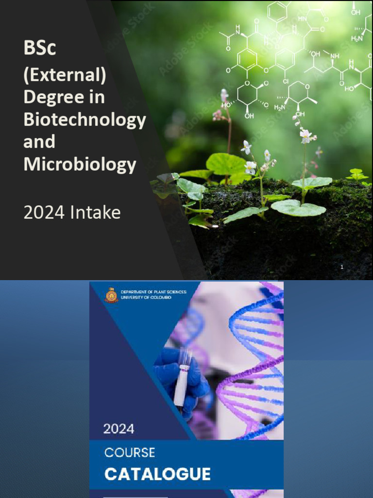 (External) Degree in Biotechnology and Microbiology: 2024 Intake | PDF ...