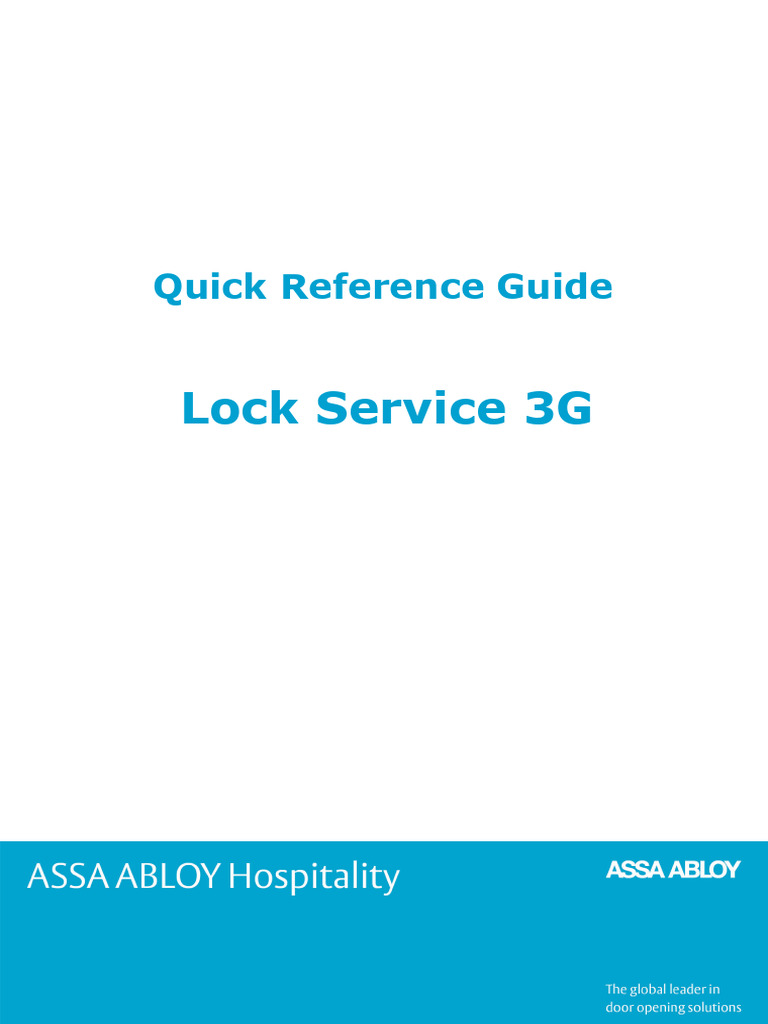 66 1502 003-15 Quick Reference Guide Lock Service 3G | PDF