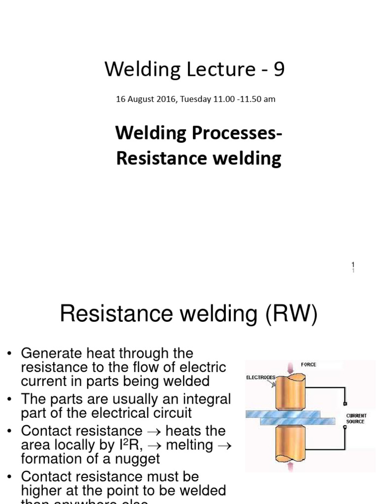 Welding Lectures 9-11 | PDF | Construction | Welding