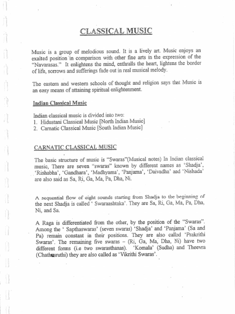 Classical Music Book Sandeep | PDF