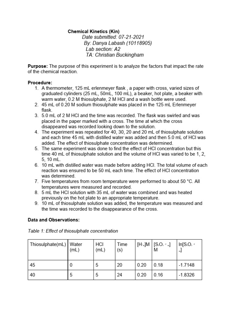 Chemical Kinetics | PDF | Concentration | Mole (Unit)