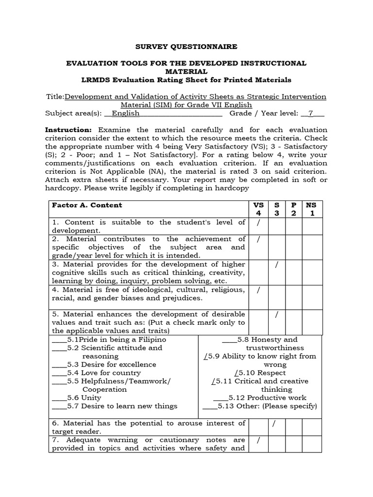 SURVEY-QUESTIONNAIRE Answered | PDF