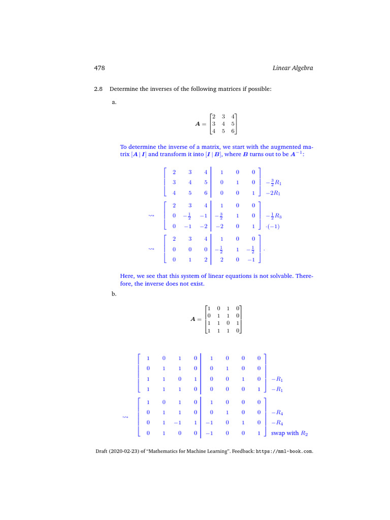 Machine_learing_linear_system_class_notes | PDF | System Of Linear ...