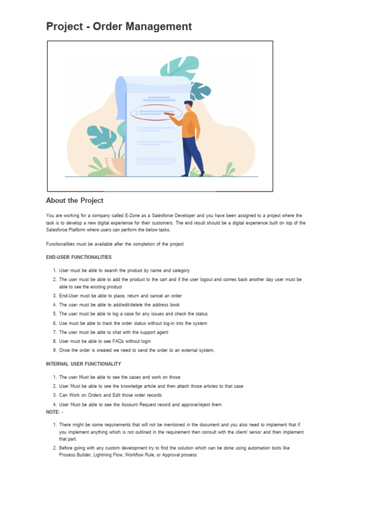 Salesforce Order Management Project | PDF | Data Model | Information