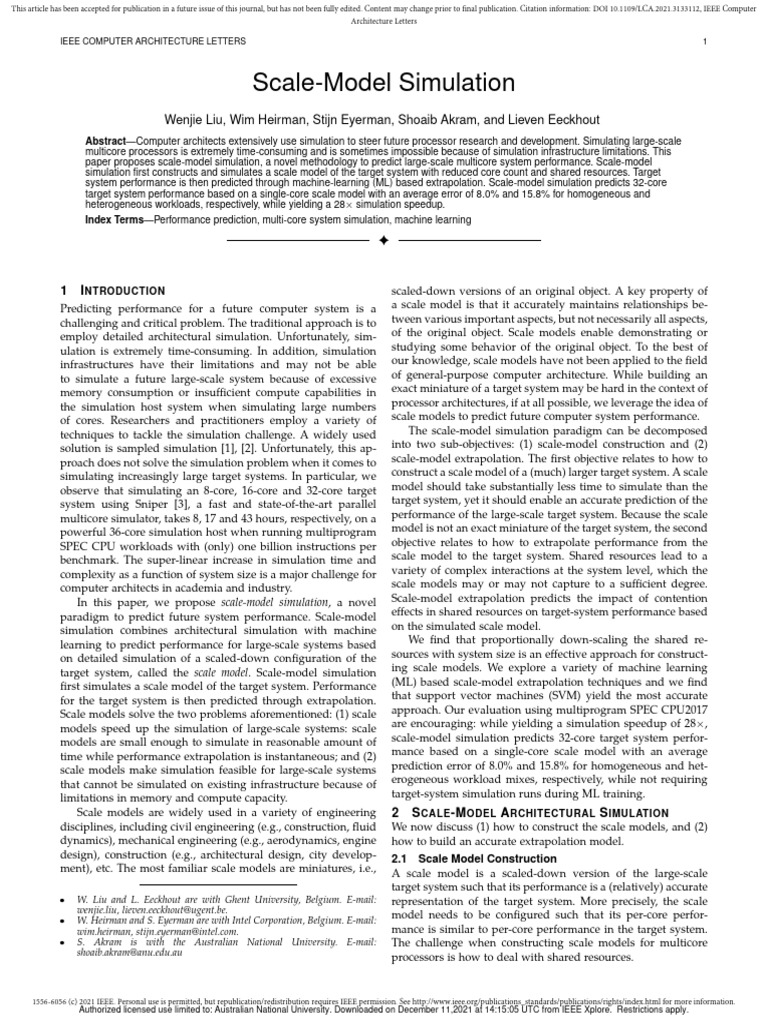 Cal 2021 Ssim | PDF | Multi Core Processor | Simulation