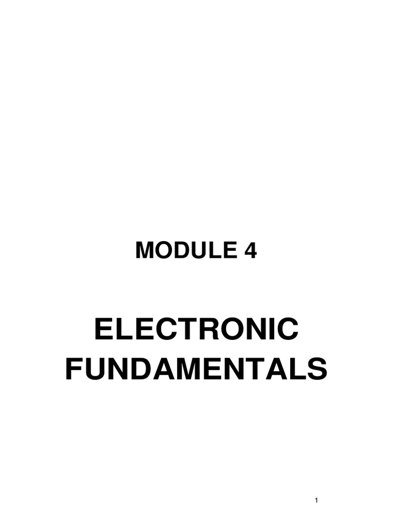 Module 4 (Electronic Fundamentals) B1 | PDF | P–N Junction | Rectifier