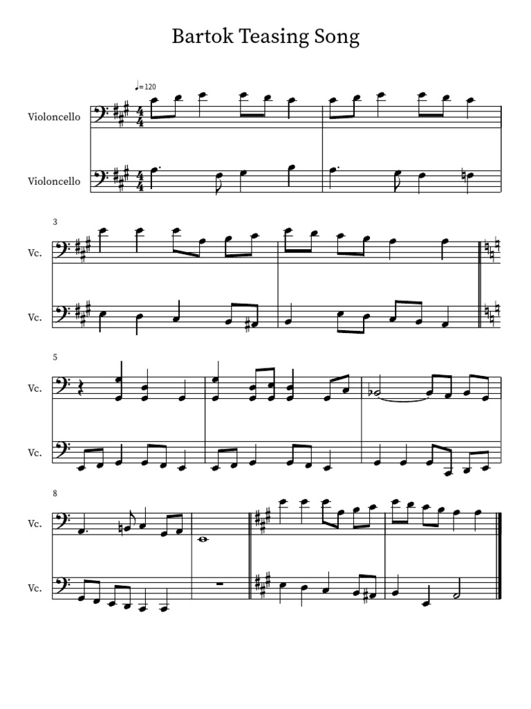 Bartok Teasing Song | PDF