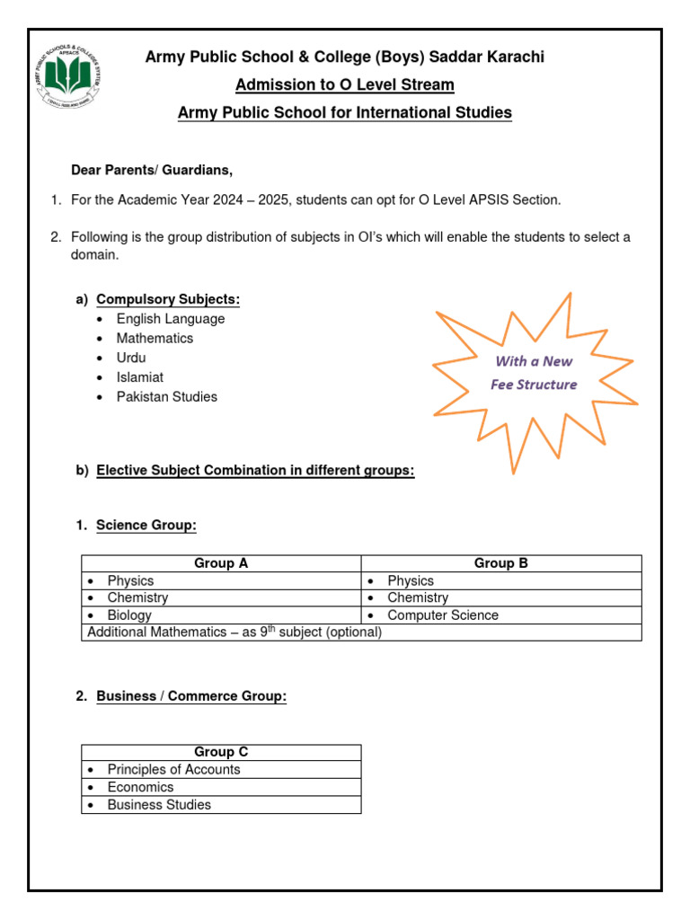 Admission O Level | PDF | Science