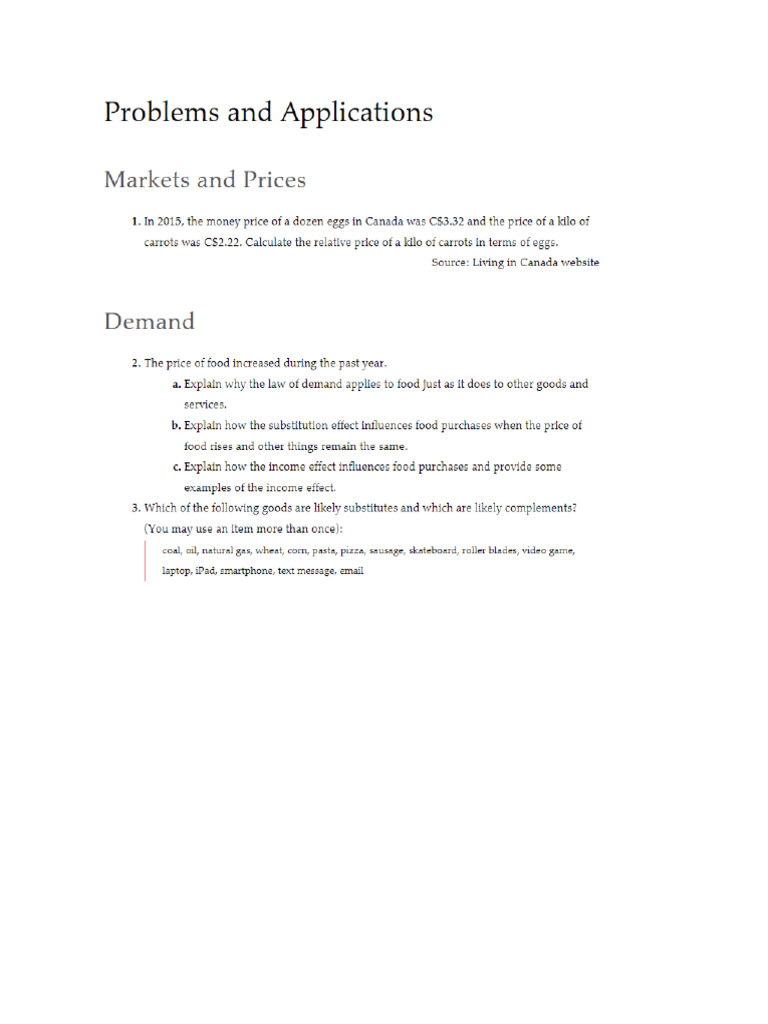 Demand and Supply Problems | PDF