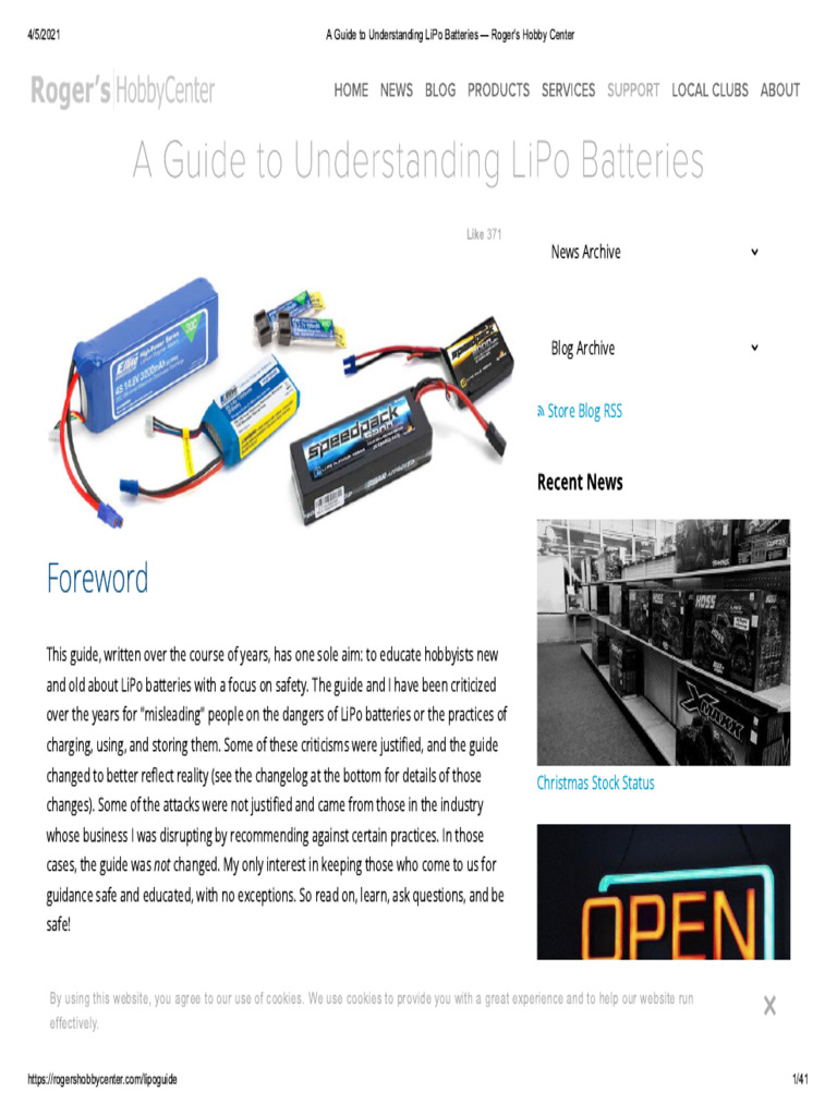 A Guide To Understanding LiPo Batteries - Roger - S Hobby Center | PDF