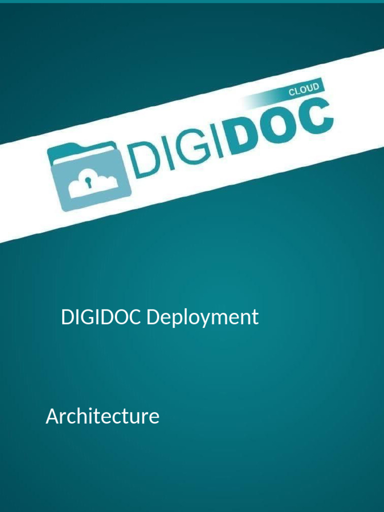 DIGIDOC Deployemnt Architecture | PDF | Server (Computing) | Databases