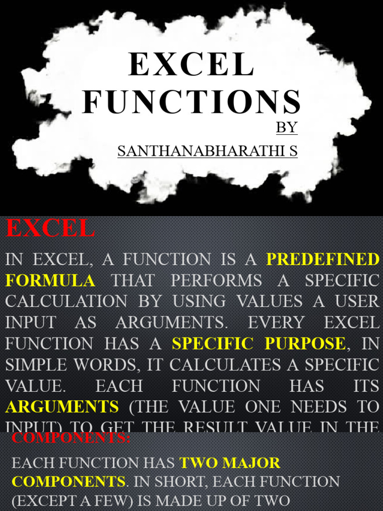Excel Functions | Download Free PDF | Function (Mathematics) | Microsoft Excel