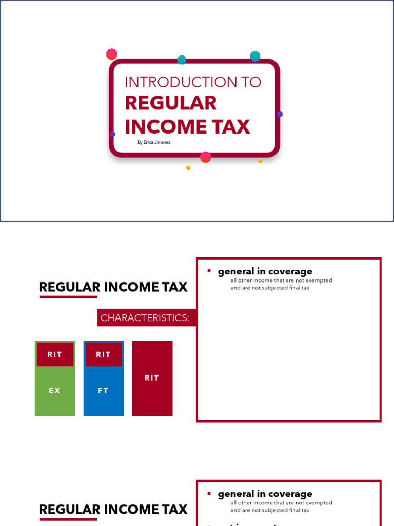 U34 Introduction To Regular Income Taxation Presentation Slides | PDF ...