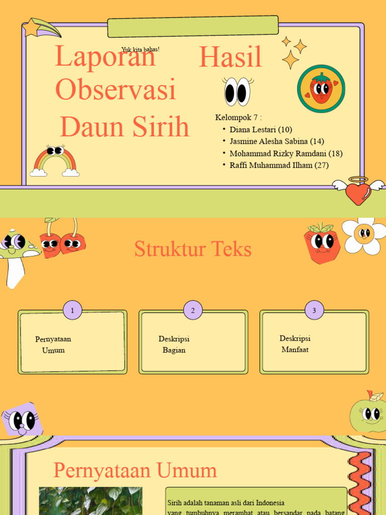 Laporan Hasil Observasi Daun Sirih | PDF
