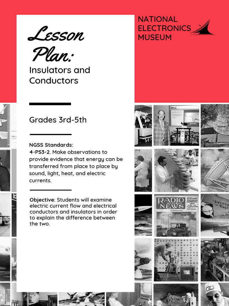 Insulators and Conductors Lesson Plan | PDF
