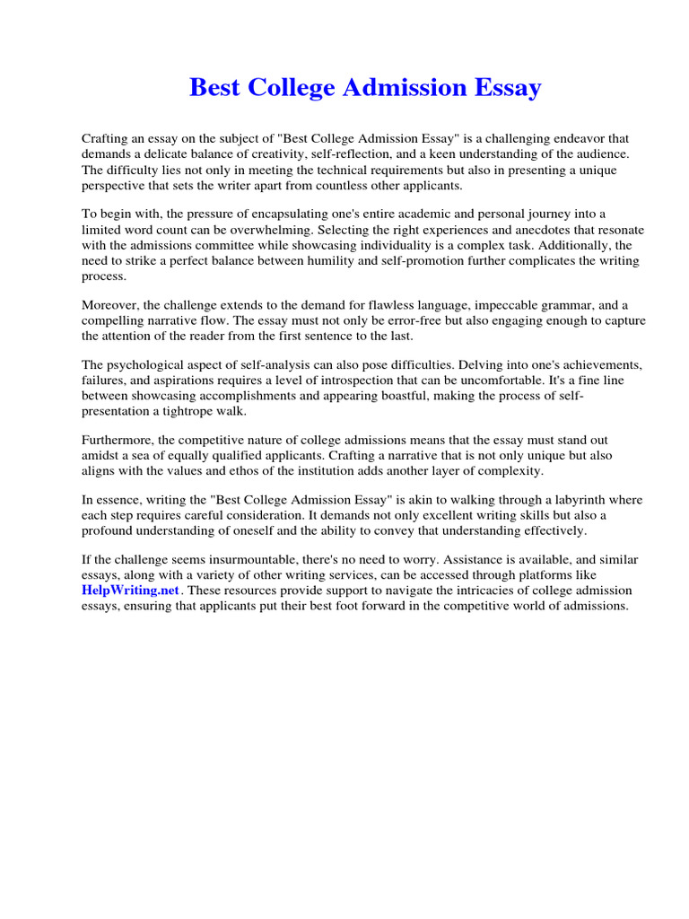 Best College Admission Essay | PDF | Jihad